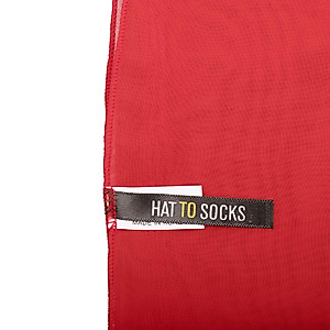 Hat To Socks Chiffon Scarf Sheer Wrap for Women (Red)