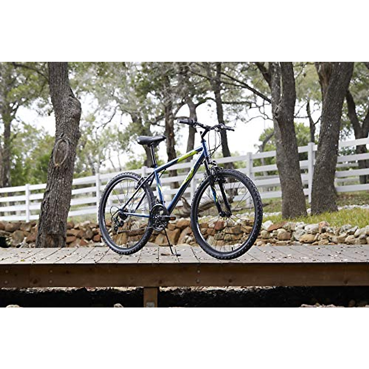 Huffy Hardtail Mountain Bike, Stone Mountain 26 inch, 21-Speed, Lightweight, Dark Blue