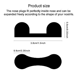 100 Pieces Nose Plugs Disposable, Nose Filters for Sunless Airbrush Spray Tanning, Nose Plug for Allergies and Dust, Spray Tan Nose Filter Sponge (Black)