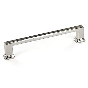 Richelieu Hardware BP795160180 Mirabel Collection 6 5/16-inch (160 mm) Center-to-Center Polished Nickel Transitional Cabinet and Drawer Pull Handle for Kitchen, Bathroom, and Furniture