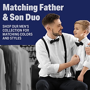 LUTHER PIKE SEATTLE Self Tie Bow Ties For Men Tuxedo Bowtie Bow Tie (Black)