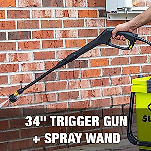 Sun Joe 24V-X2-PW1200 1196 Max PSI 1 GPM 48-Volt iON+ Cordless Portable Pressure Washer Kit w/ 2 x 4.0-Ah Batteries and Charger