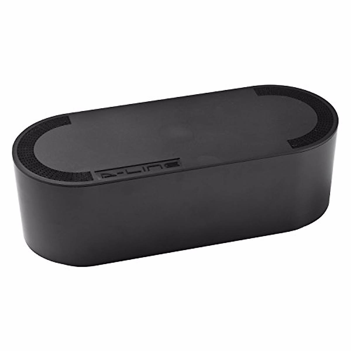 D-Line Cable Management Box, Power Strip Holder, Floor Outlet Hiders, Desk Cord Organizer, Cover TV Wires, Wire Storage, Extension Hider, Office Concealer for Cords, Baby Proof Cables - Large, Black