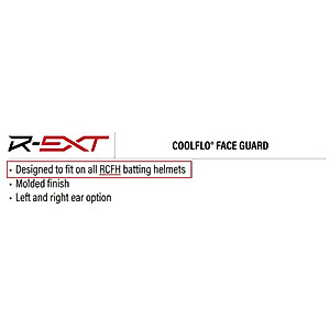 Rawlings | R-EXT COOLFLO Batting Helmet Face Guard | Fits all COOLFLO (RCFH) Helmet Models | Right-Hand Batter | Black