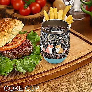 WYUSPGK 304 Stainless Steel Insulated Cup, Love Cartoon Fox Print Smooth Rim, Durable & Reusable - Perfect for Office, Home, And Travel