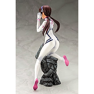 Kotobukiya Evangelion: 3.0+1.0 Thrice Upon a Time: Mari Makinami Illustrious (White Plugsuit Version) PVC Statue,Multicolor,PP981