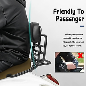 Scooter Rear Luggage Cargo Rack Adapter w/Passenger Backrest Back Rest Cushion Pad Sissybar Sissy Bar for Ve-spa Primavera Sprint Elettrica 150 2014 2015 2016 2017 2018 2019 2020 2021 2022