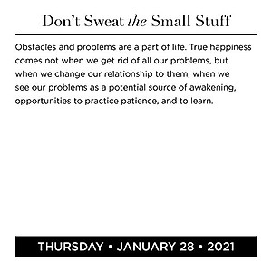 Don't Sweat the Small Stuff. . . 2021 Day-to-Day Calendar
