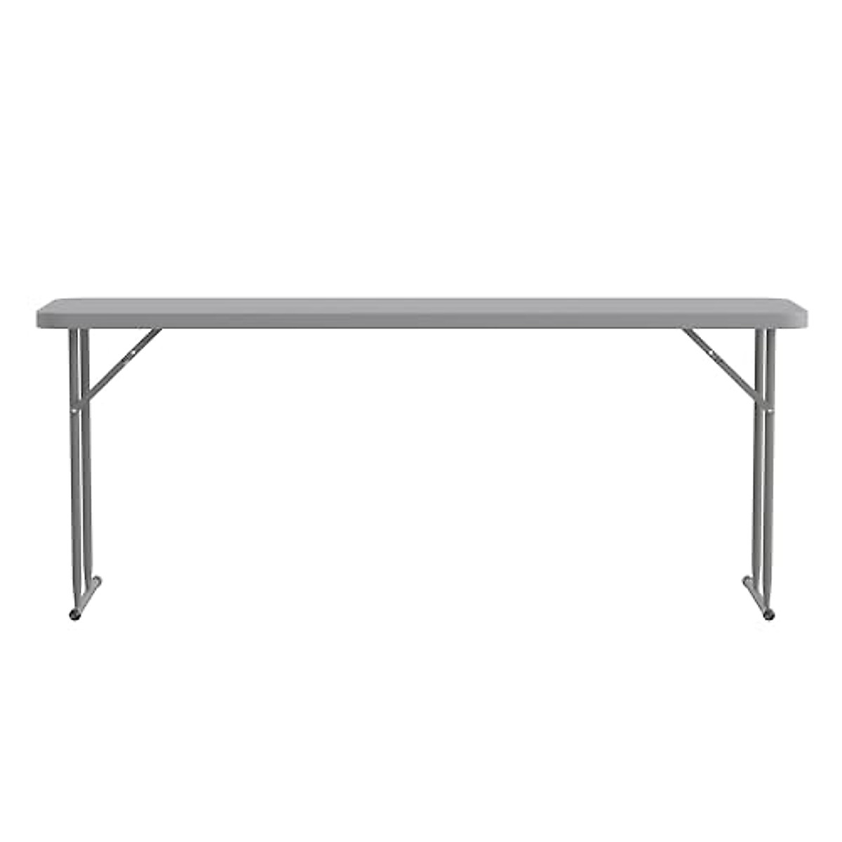 Flash Furniture Kathryn 6-Foot Gray Plastic Folding Training Table, Grey
