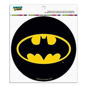Batman Classic Bat Shield Logo Automotive Car Refrigerator Locker Vinyl Circle Magnet