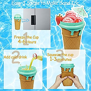 Slushie Maker Cup, 500ml Magic Quick Frozen Smoothies Cup, Portable Squeeze Cup Slushy Maker, Summer Juice Ice Cream Cup Freeze Double Layer Squeeze Cup for Family DIY Homemade