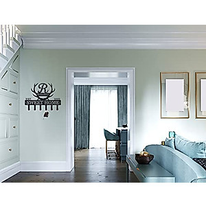 Key Hooks for Wall, Personalized Key Holder for Wall, Key Holder Coat Rack, Rustic Key Holder for Wall, Antler Key Holder Simple and Practical Key Hooks, Key Holder Wall Hanging, Custom Name Key Rack