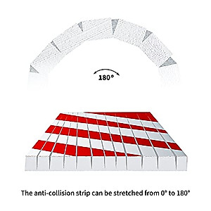 Garage Smith GWP06 Garage Wall Protector Foam Wall Column Corner Guard for Parking Garages - Reflective Wall Edge Protector - Wall Corner Edge and Bumpers Guards (2-Pack(White Red))