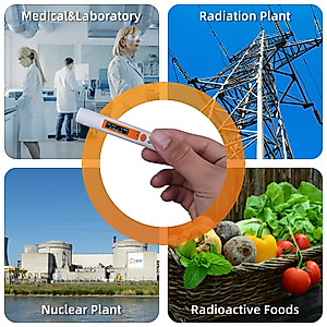 Geiger Counter Nuclear Radiation Detector, High Accuracy Beta Gamma X-Ray Radiation Monitor, Professional Mini Radioactive Dosimeter Digital Radioactive Tester with Sound Light Alarm