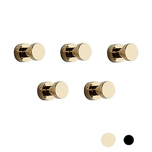 BVL Gold Robe Hook Brass Robe Hook Adhesive Bathroom Robe Hook Coat Hook Clothes Hook for Bathroom and Kitchen,5 of Packing