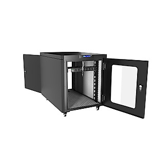 Sysracks 12U 35 inch Depth Soundproof Server Rack Cabinet Quiet Server Cabinet Enclosure Silent Acoustic Server Rack up to 36% Noise Reduction