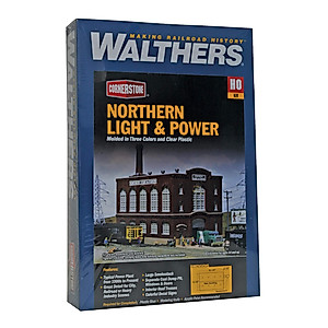 Walthers Cornerstone HO Scale Model Northern Light & Powerhouse Structure Kit, 8 (933-3021)