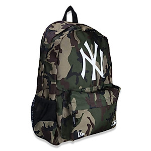 New Era Men's MLB Stadium New York Yankees Woodland Camo Backpack, Green Med, One Size