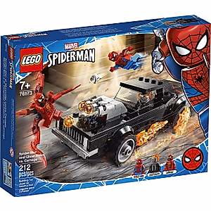 LEGO Marvel Spider-Man: Spider-Man and Ghost Rider vs. Carnage 76173 Collectible Building Toy for Kids, New 2021 (212 Pieces), Multicolor