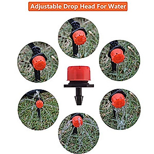 MSDADA Drip Irrigation Kit, Garden Irrigation System 1/4" Blank Distribution Tubing Hose Watering Kit, DIY Automatic Irrigation Equipment for Plant, Garden, Greenhouse, Patio, Flower Bed, Lawn (81ft)