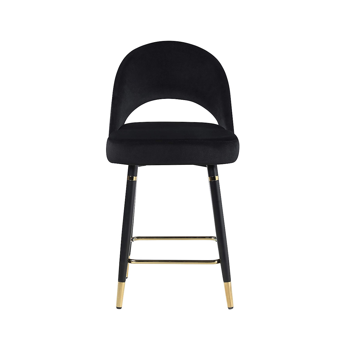 Coaster Furniture Lindsey Arched Back Upholstered Counter Height Stools Black (Set of 2) 193569