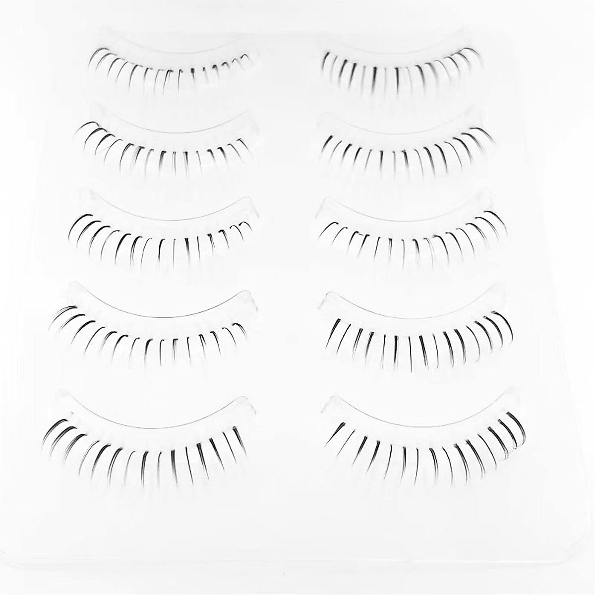 DAODER False Eyelashes Bottom Lashes Natural Look Wispy Clear Band Lower Lash Extension Soft Invisible Under Eyelashes 6mm 5Pairs (Bottom Lashes Daring)