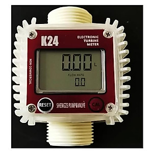 Flow Meter K24 Digital Fuel Flow Meter Gau Voor Chemicaliën Vloeibare Water Ultrasone Oil Flow Meter High Stability and Convenient Operation (Color : Rojo, Size : A)