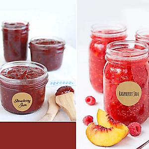 1.0x1.0Inch Labels Stickers,500 Pcs Natural Brown Kraft Stickers,Self-Adhesive Blank Stickers Handmade Baking Sticker Gift Tags Holiday Present Stickers (1x1Inch)