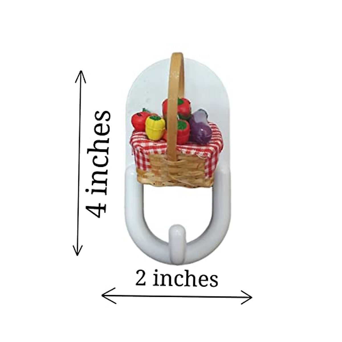 Self-Adhesive Wall Hooks for Hanging Decorative Plastic Hooks | Towel Hooks | Key Hooks , Kitchen , Door and Home Improvement | 2-Pack