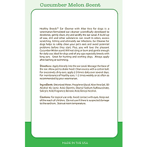 Healthy Breeds Great Pyrenees Ear Cleanse with Aloe Vera Cucumber Melon 8 oz