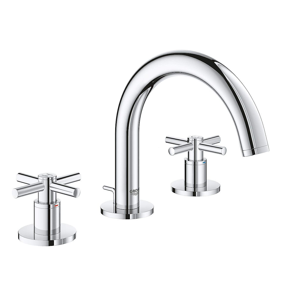 GROHE 20072003 Atrio 8″ Widespread Two-Handle Bathroom Faucet S-Size, Starlight Chrome