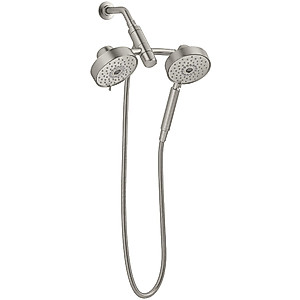KOHLER 23219-BV Purist 2-in-1 Multi Function Shower Kit with SHOWERHEAD & HAND SHOWER, Full Coverage & Rotating Rail, Vibrant Brushed Bronze, 2.5 GPM
