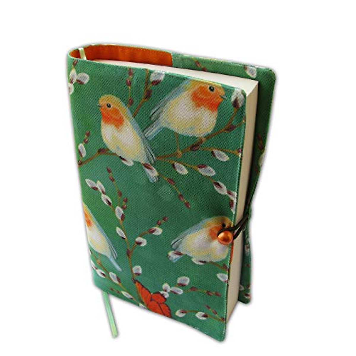 Fabric Book Sleeve Cover, Washable Novel Protector - Bird Design, Padded Book Protector for Adult, Planner Book Case, Hard Books Covers for Paperback 5.5 x 8.2 x 1.6 (Bird)