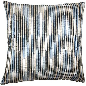 The Pillow Collection Oceane Striped Shore Down Filled Throw Pillow