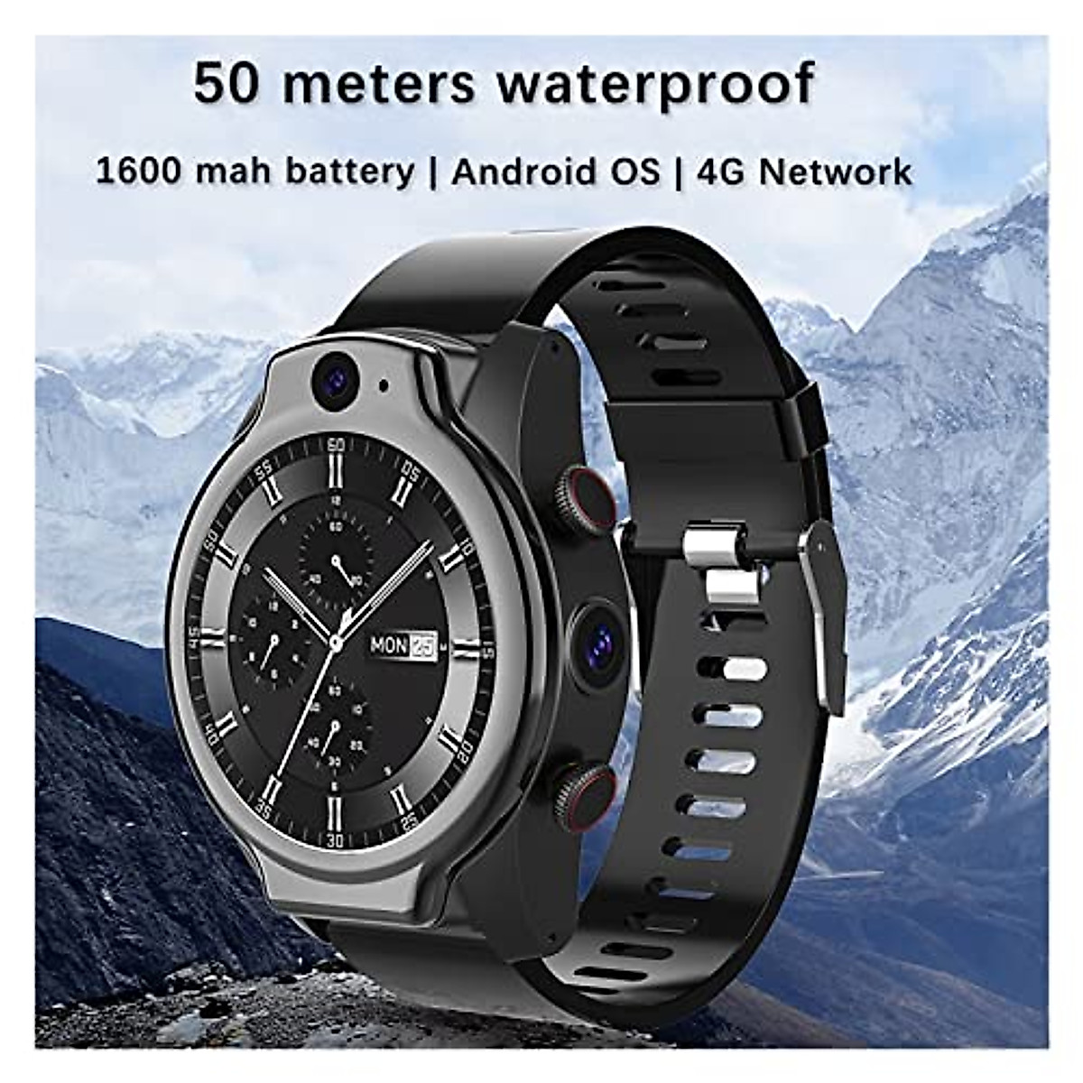 Smartwatches S10 4G LTE Smart Watch Phone GPS 32GB Face ID Dual Camera 13MP WiFi SIM Smartwatch Men IP68 Waterproof Clock (Color : C, Size : S10 PRO 64G(5ATM))