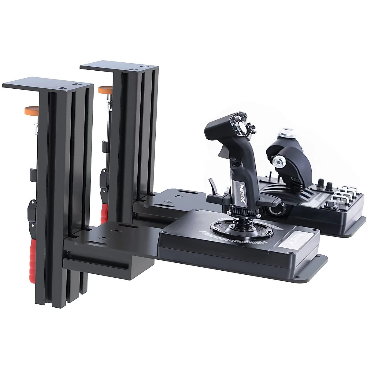 MEZA-Set of 2 Hotas Desk Mounts Joystick Mount Compatible with Logitech G X52/X52 Pro/X56/X56 Rhino/Thrustmaster T.16000M FCS/TCA Officer Pack Airbus Hotas Mount