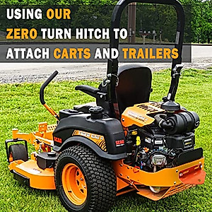 EilxMag Universal Heavy Duty Zero Turn Mower Trailer Hitch - 3/4'' Trailer Hitch Mount - 3/16 Inch Thick and Rugged Steel with 2 Nuts and Bolts