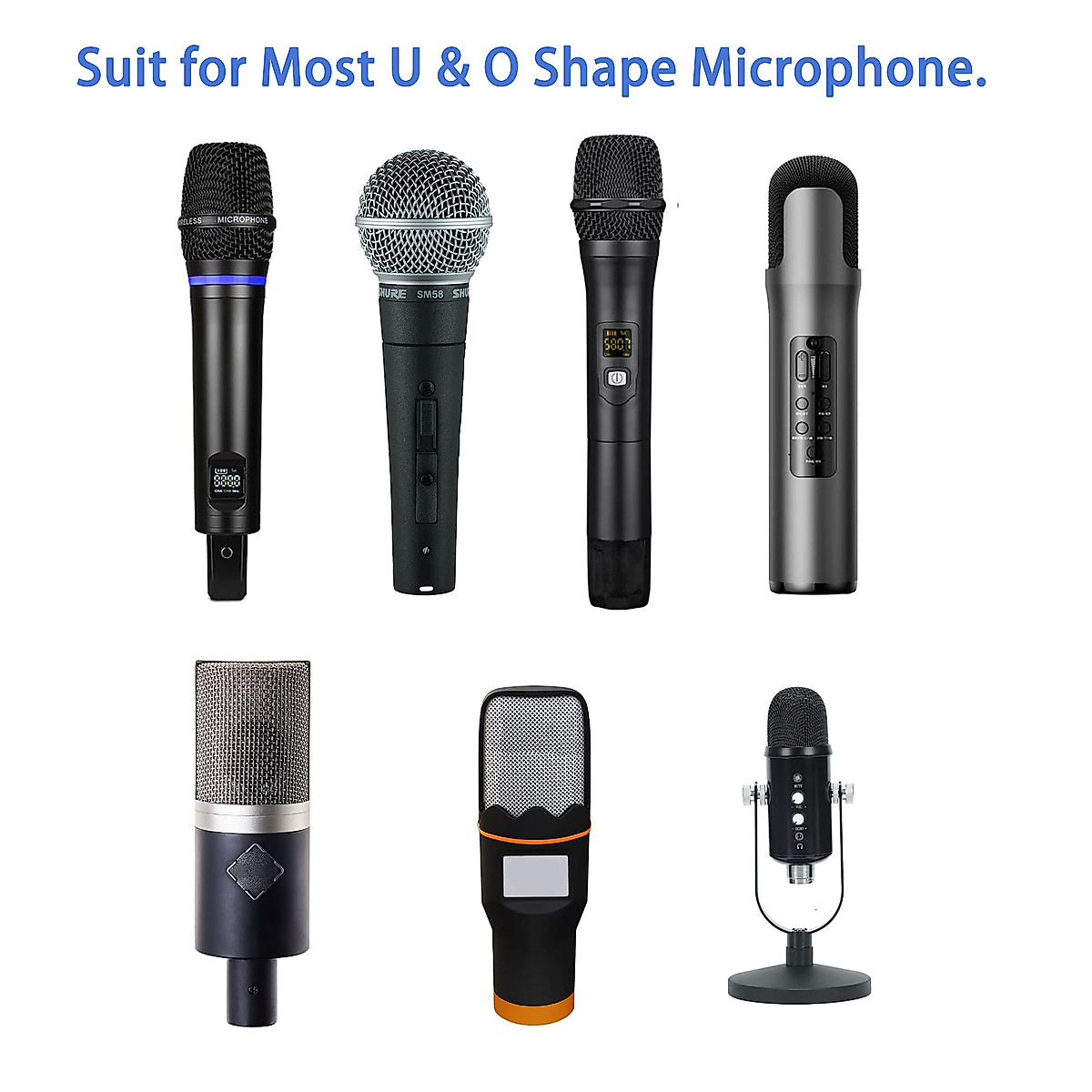 Zettokete Microphone Cover Pop Filter 400 PCS,Disposable Mic Cover with Individual Packing,Suit for Most Handheld Microphone,Good for Karaoke Recording Stage Performance,Non-Woven,Black
