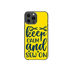 Keep Calm And Sew On Motivational Positive Pattern Art Design Anti-Fall and Shockproof Gift iPhone Case (iPhone X/XS)