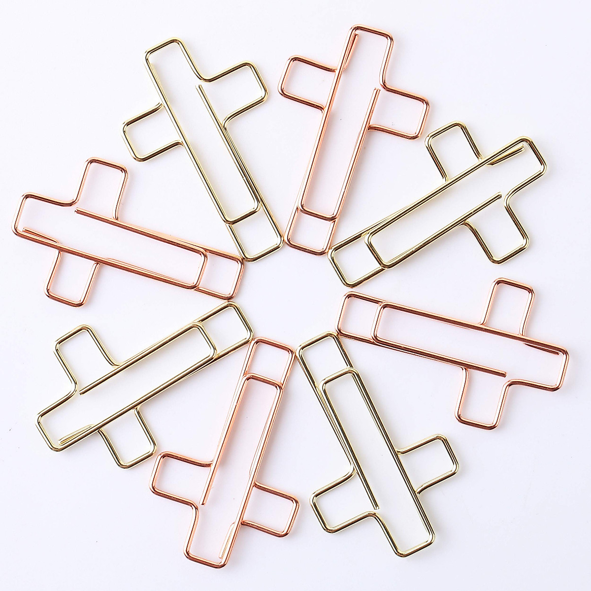 Mr. Pen- Cross Paper Clips, 35 Pack (Gold and Rose Gold Color), Bible Paper Clips, Journaling Paper Clips, Bible Study Supplies, Christian Journaling Supplies, Bible Journaling Items, Bible Clips