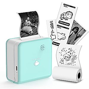 Phomemo M02Pro 300DPI Mini Pocket Printer - Bluetooth Thermal Printer, 15/25/50mm Label Maker, Compatible with iOS & Android, Wireless Photo Printer for Phone,Journal, Fun Gift, Work List -Green