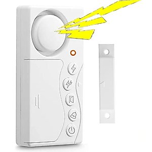 Fridge Door Alarm with Delay Upgrade 3/15/30/60 Seconds Security Window/Door Alarm for Home Safety Loud 108dB Freeze Door Open Chime Refrigerator Alert (1 Set)