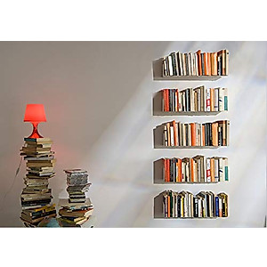 TEEbooks - Bookshelves - Set of 2 - Steel - White - 23,6" x5,9 x5,9