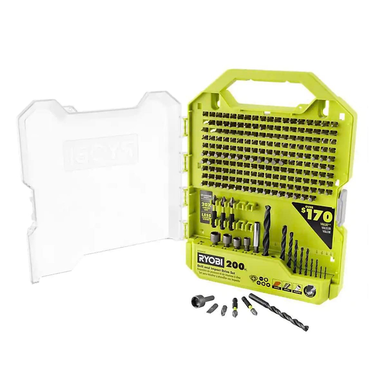 RYOBI 200 Piece Drill and Impact Drive Set