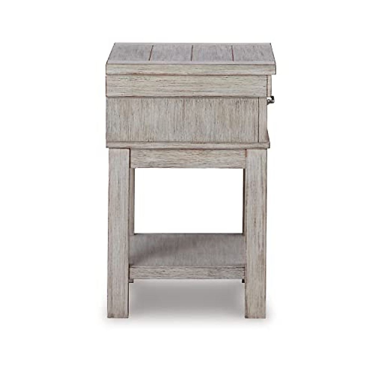 Signature Design by Ashley Hollentown 1 Drawer Night Stand, 20"W x 16"D x 24"H, Whitewash