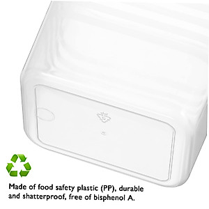 FONDOTIN 2Pcs Translucent Refrigerator Organizer Bins Fridge Side Door Storage Boxes for Home Kitchen Multi Use Storage Solution for Snacks Sauces and Kitchen Essentials