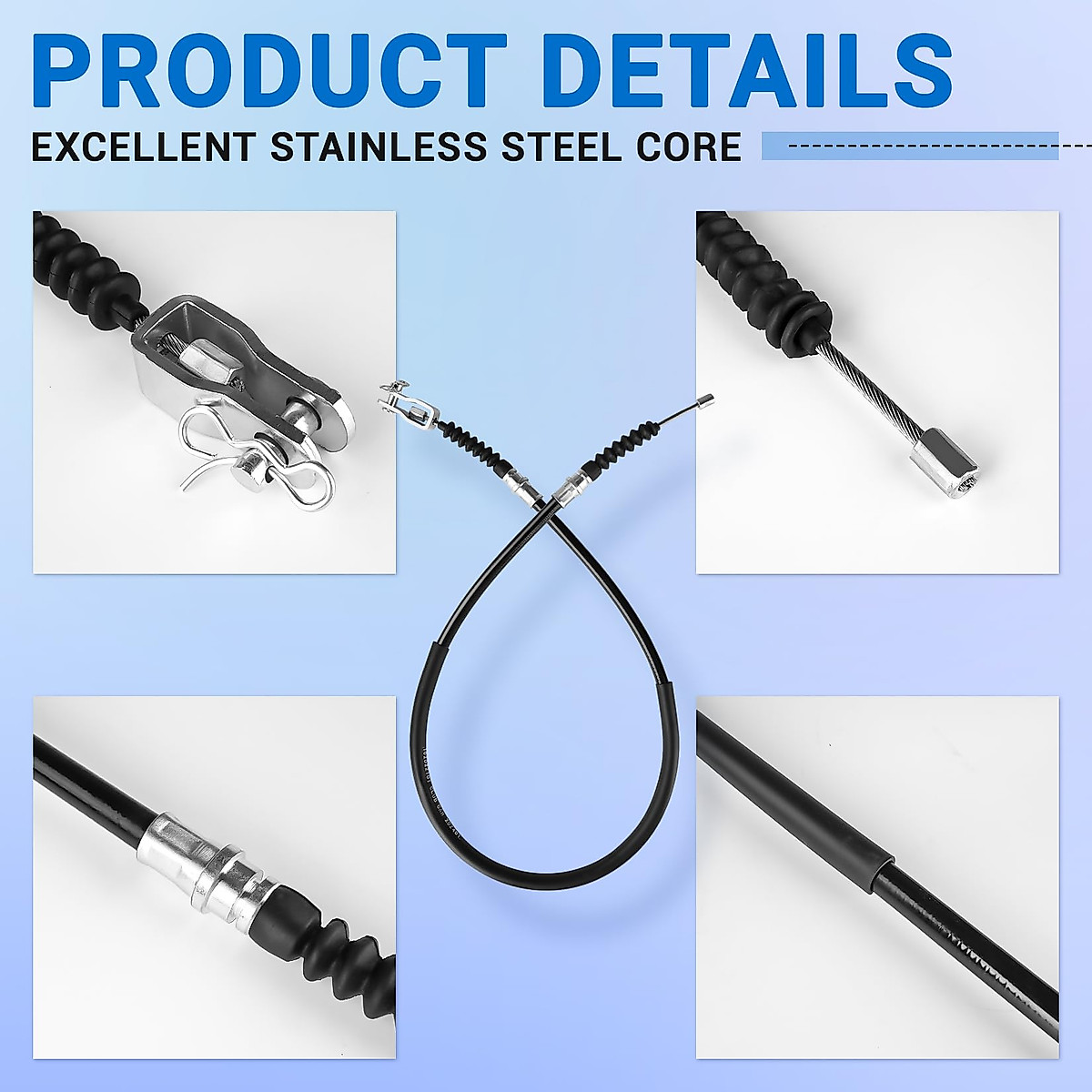 Club Car DS Brake Cable Kit Driver & Passenger Side Stainless Steel Core Cable for 1981-1999 1011403