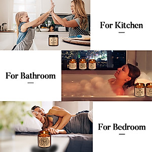 10 Jars Christian Religious Scented Candle Gift Women Set 3.5 oz Bulk Catholic Bible Verses Thank You Gift for Women Faith Friends Teacher Employee Motivational Inspirational Coworkers Gifts(Brown)