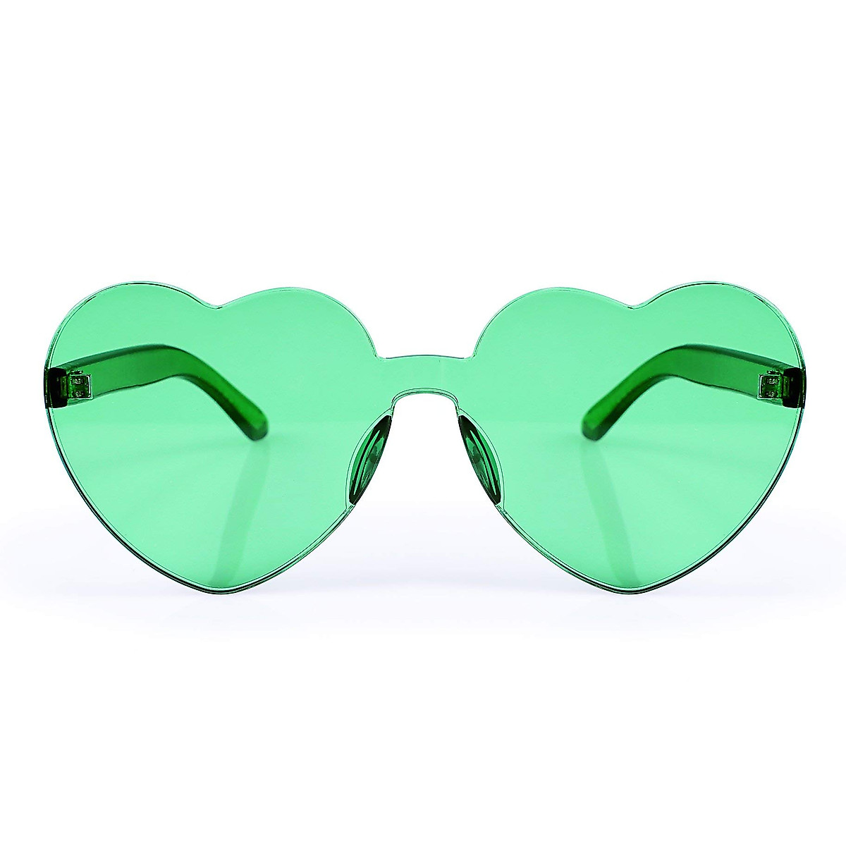 FEISEDY Thick Heart Sunglasses Rimless Heart Shaped Sun Glasses Women Fashion Love Glasses B2419