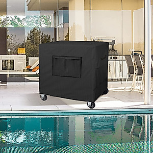 SIRUITON Cooler Cart Cover Waterproof Oxford Fabric, Fits for Most 80-100 Quart Rolling Cooler Cart Cover, Outdoor Beverage Cart, Patio Ice Chest Protective Covers